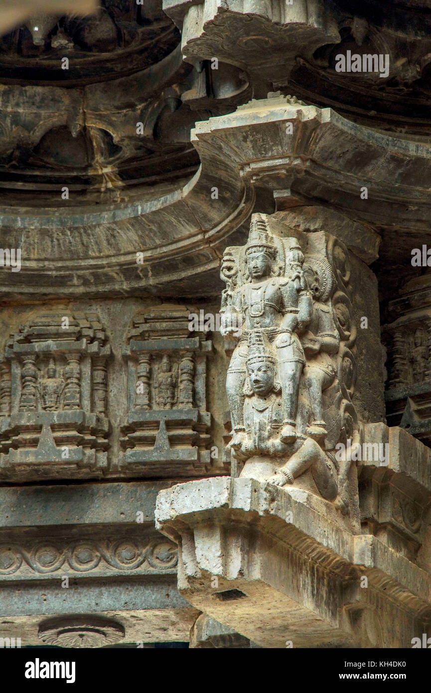 sculpture on kopeshwar temple, Kolhapur, Maharashtra, India, Asia Stock ...