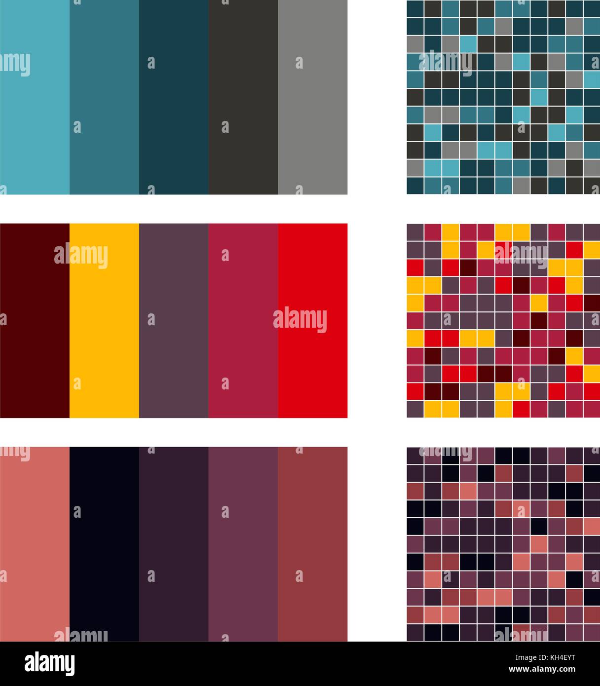 color palette set background. Harmony color combos spectrum Stock ...