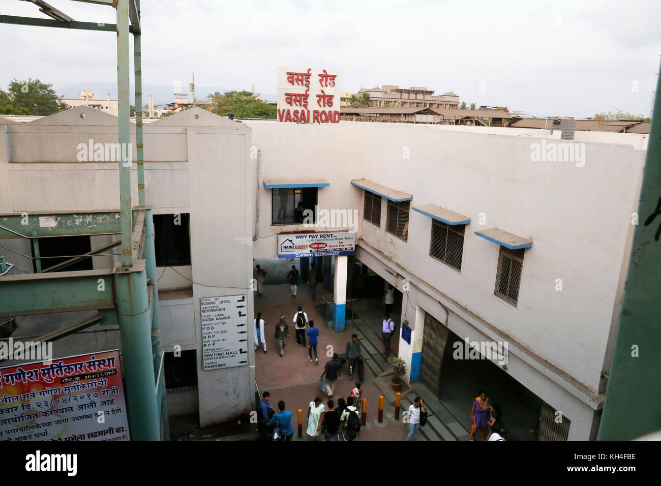 vasai road west railway station building, Mumbai, Maharashtra, India ...