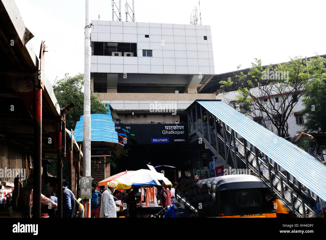 Ghatkopar metro railway station, Mumbai, Maharashtra, India, Asia Stock ...