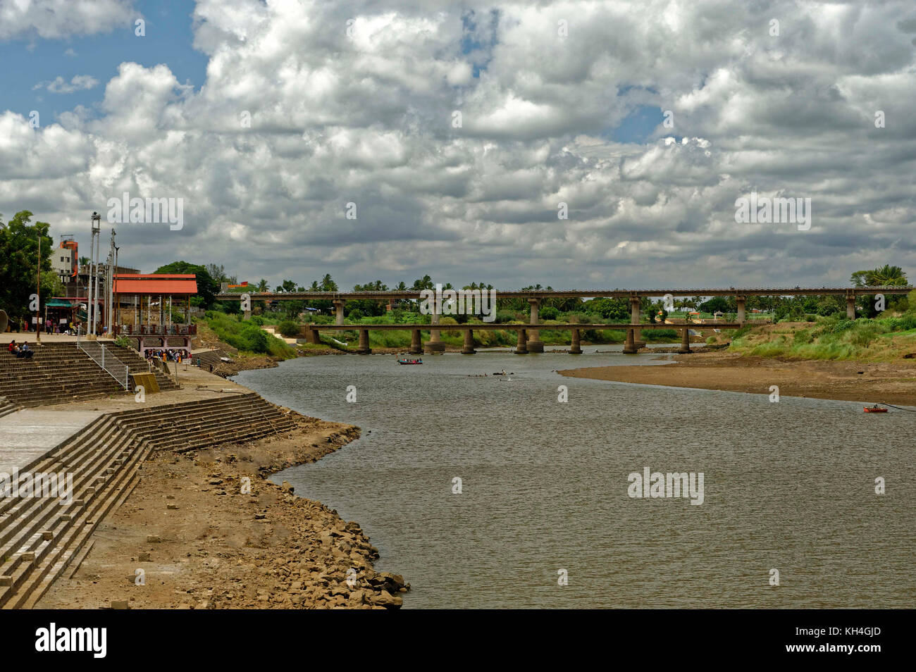 narsobawadi ghat on Krishna river, kolhapur, Maharashtra, India, Asia ...