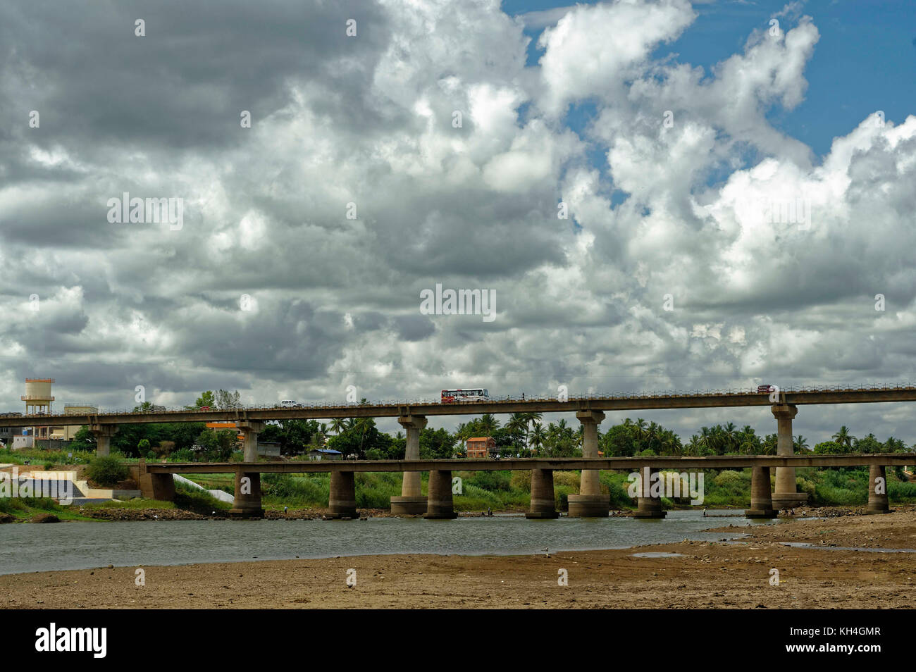bridge on Krishna river, kolhapur, Maharashtra, India, Asia - stp ...