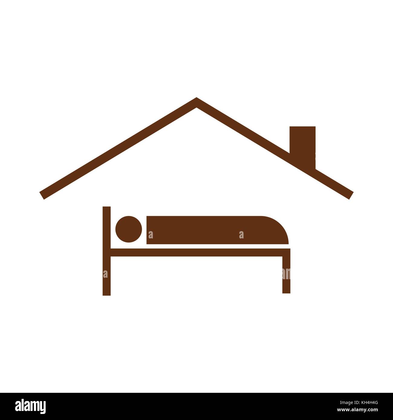 Sleeping pictogram hotel motel icon hi-res stock photography and images ...