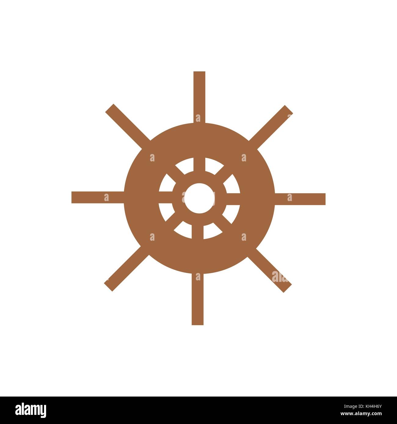 Ship Wheel Illustration Stock Vector Image & Art - Alamy