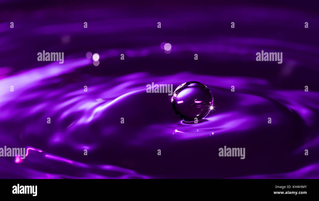 Water drop falling into water Stock Photo - Alamy