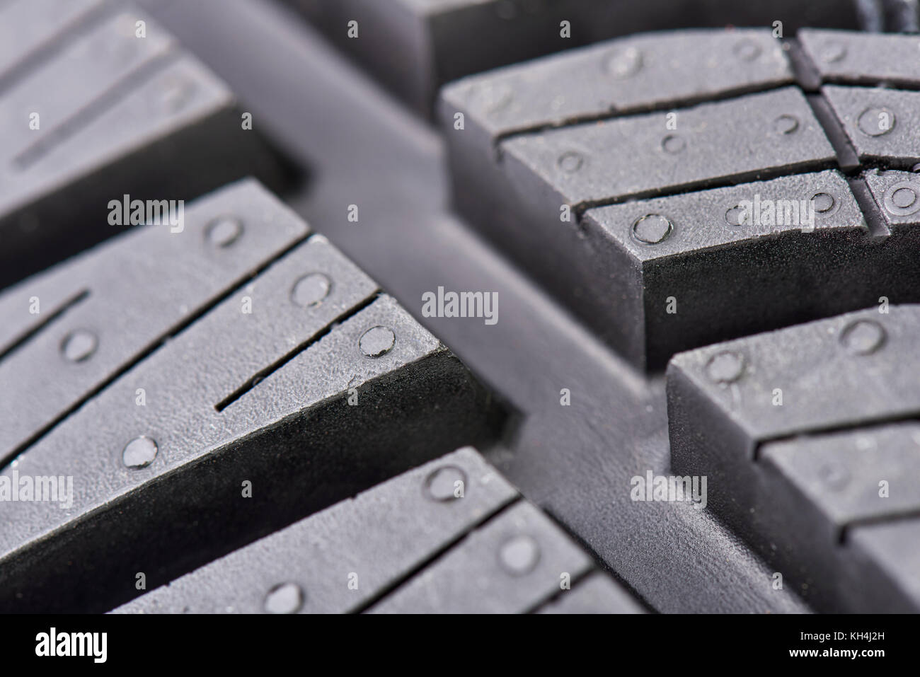 Close up of new winter tire - profile M+S Stock Photo - Alamy