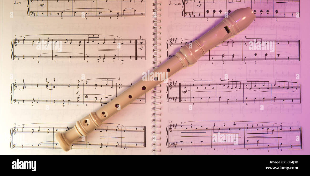 The flute on the partition, music, France, Europe Stock Photo - Alamy