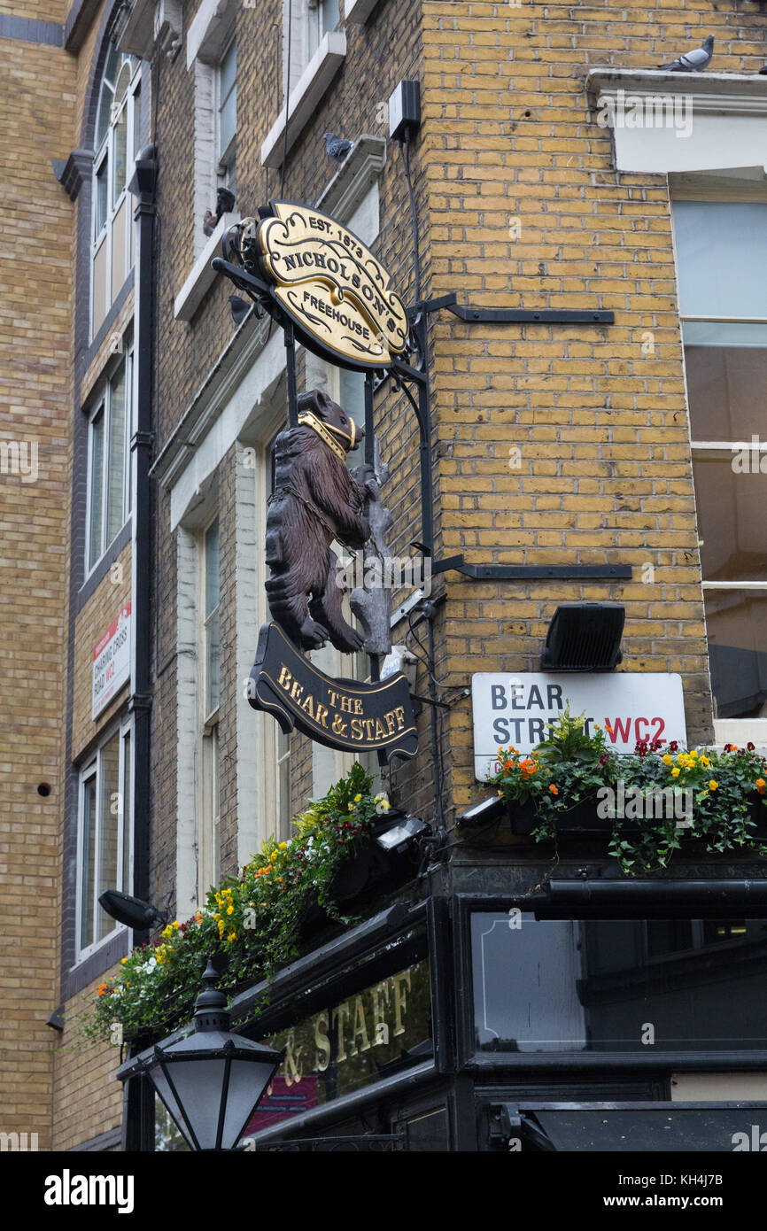 The Bear and Staff, Bear Street Stock Photo - Alamy