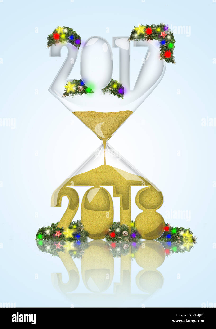 New year in hourglass Stock Photo - Alamy