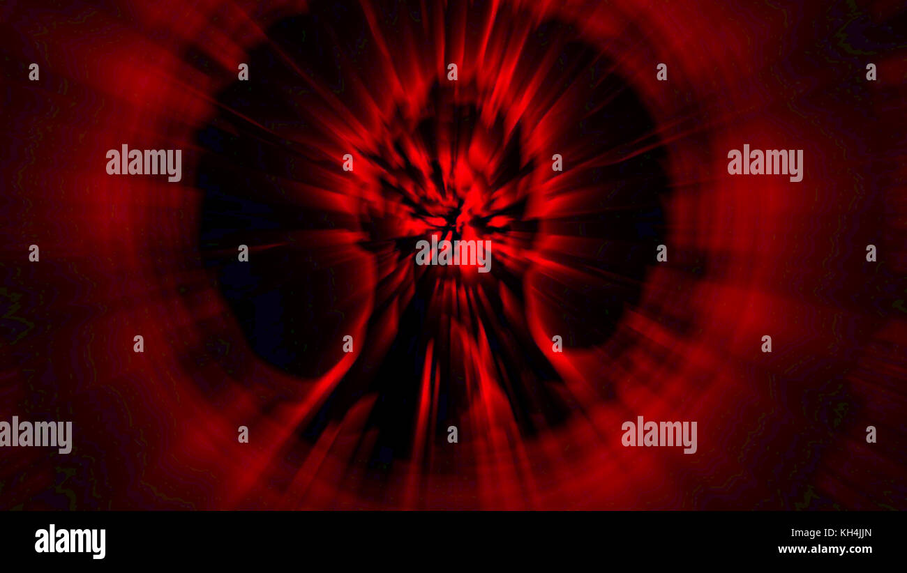 Frenzy red zombie head cover. Illustration in genre of horror. Image ...