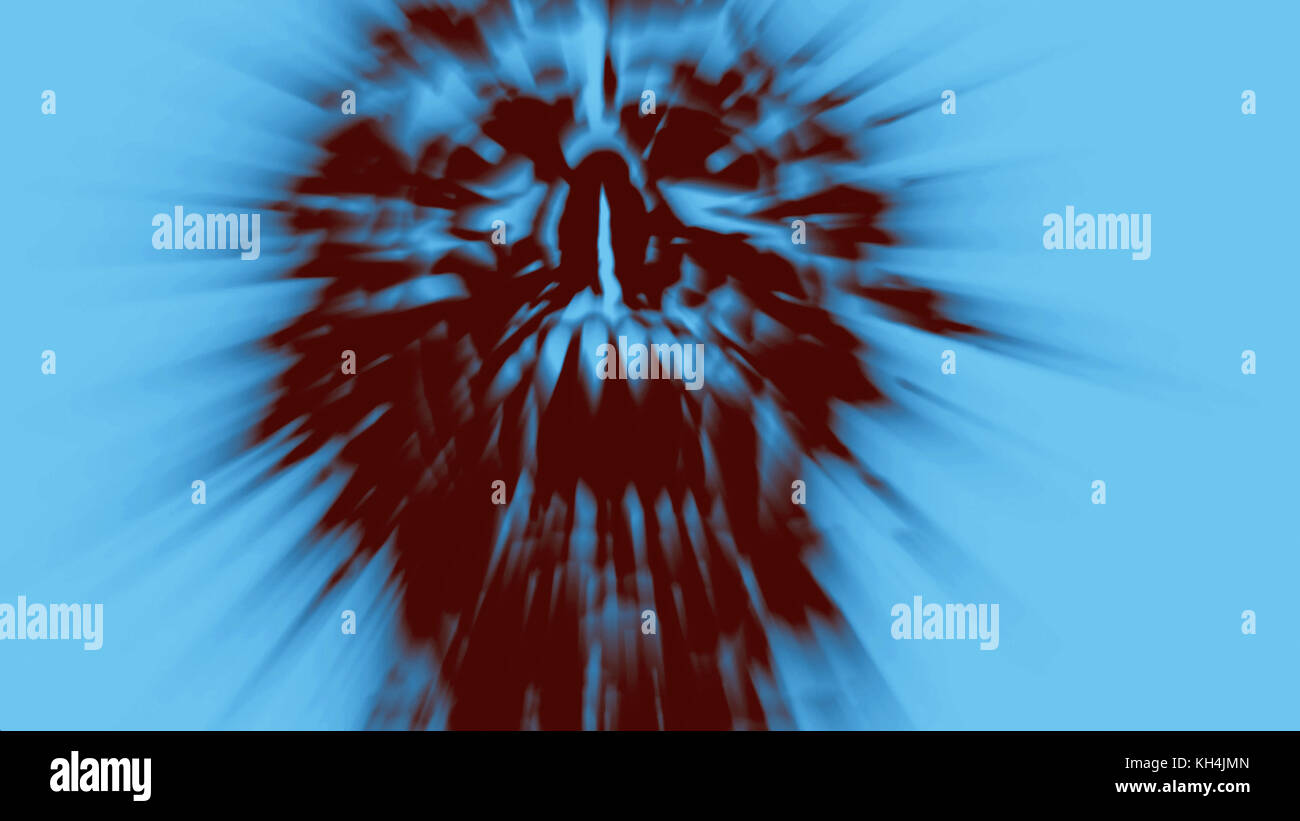 Angry screaming ghoul head. Illustration in genre of horror. Scary ...