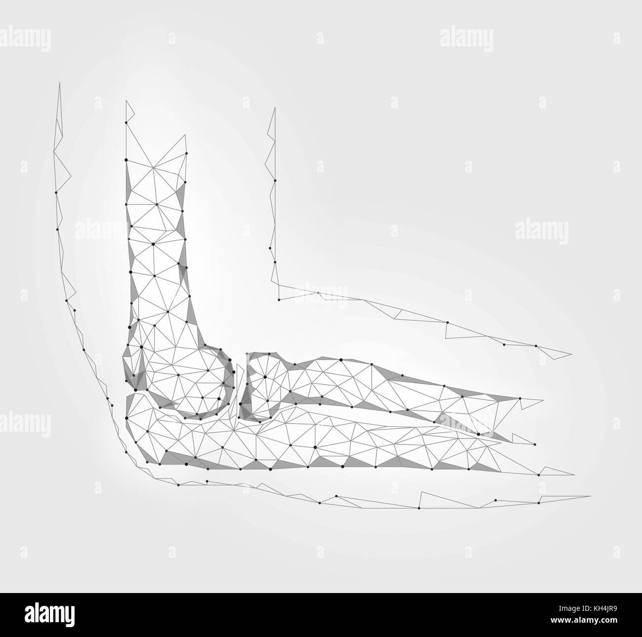 Man human elbow joint. Low poly geomentic future medicine concept ...