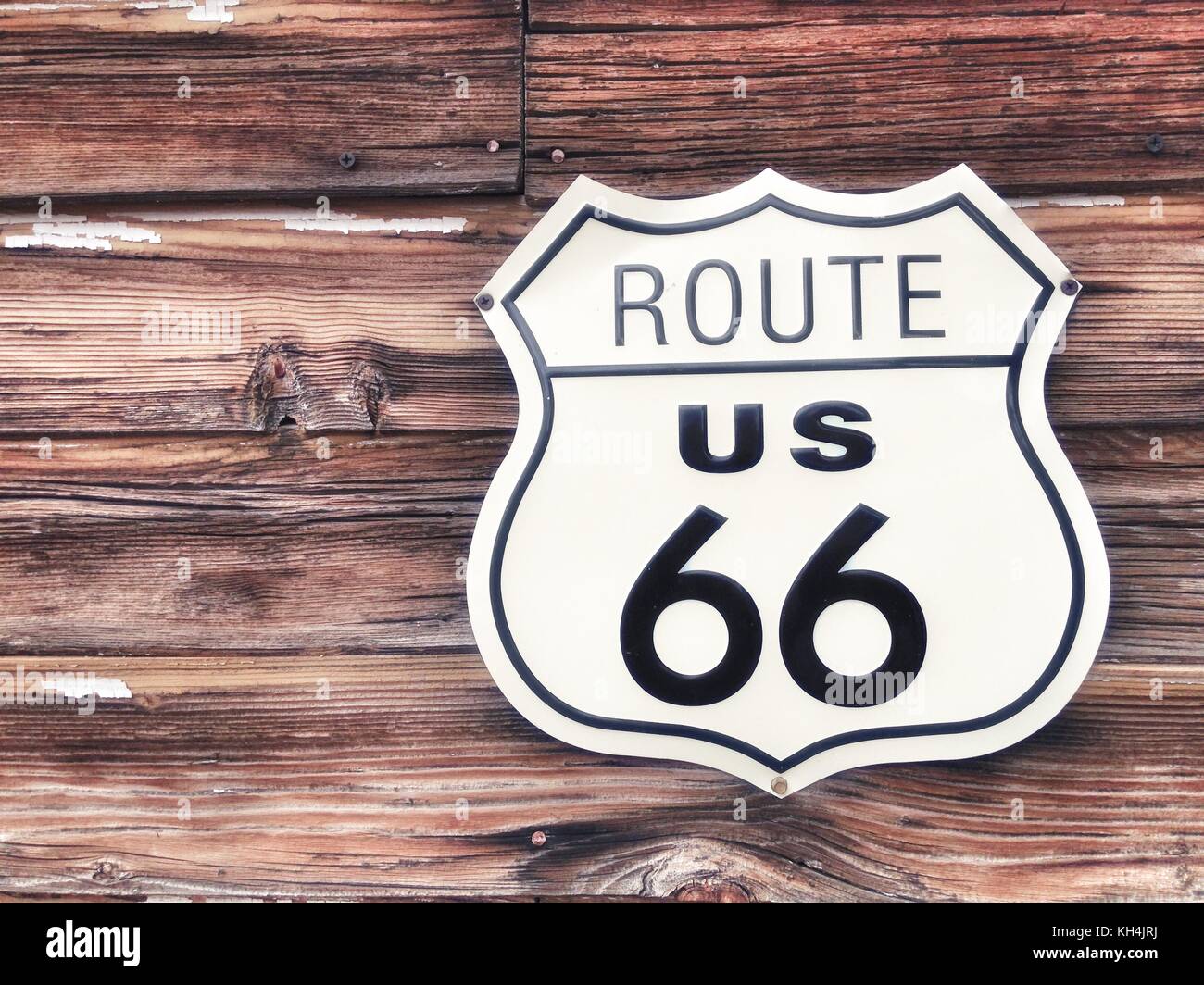 Historic U.S. old Route 66 sign Stock Photo - Alamy