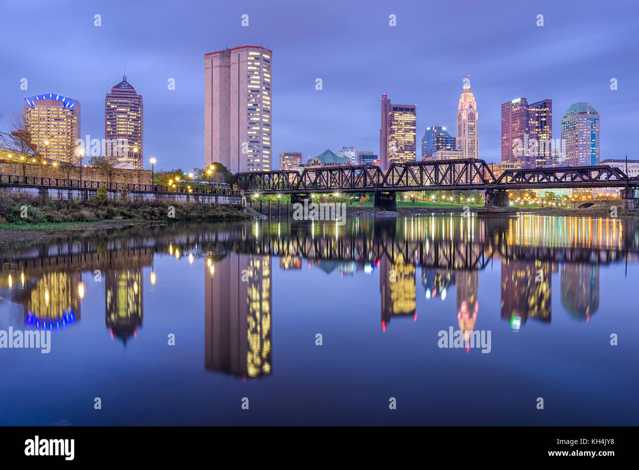Columbus, Ohio, USA skyline on the Scioto River Stock Photo - Alamy