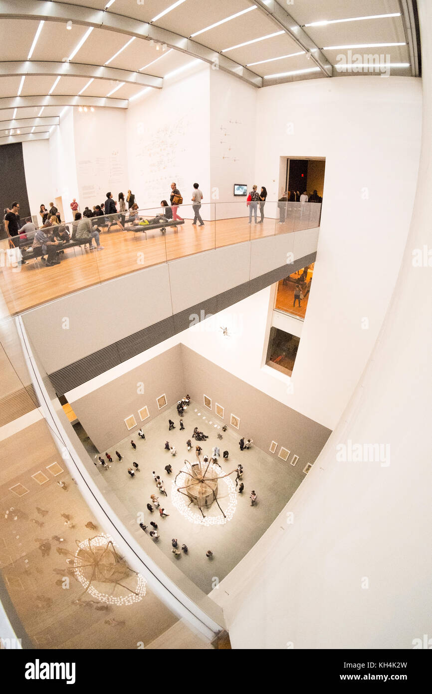 View from the internal balcony, The Museum of Modern Art, MoMa, New ...