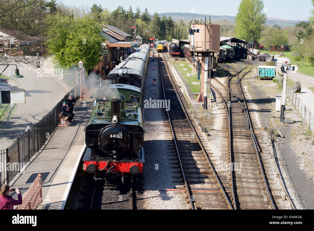 General view of Buckfastleigh railway station on the South Devon ...