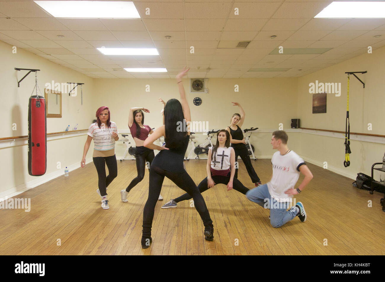 Dancers training in a dance studio Stock Photo - Alamy