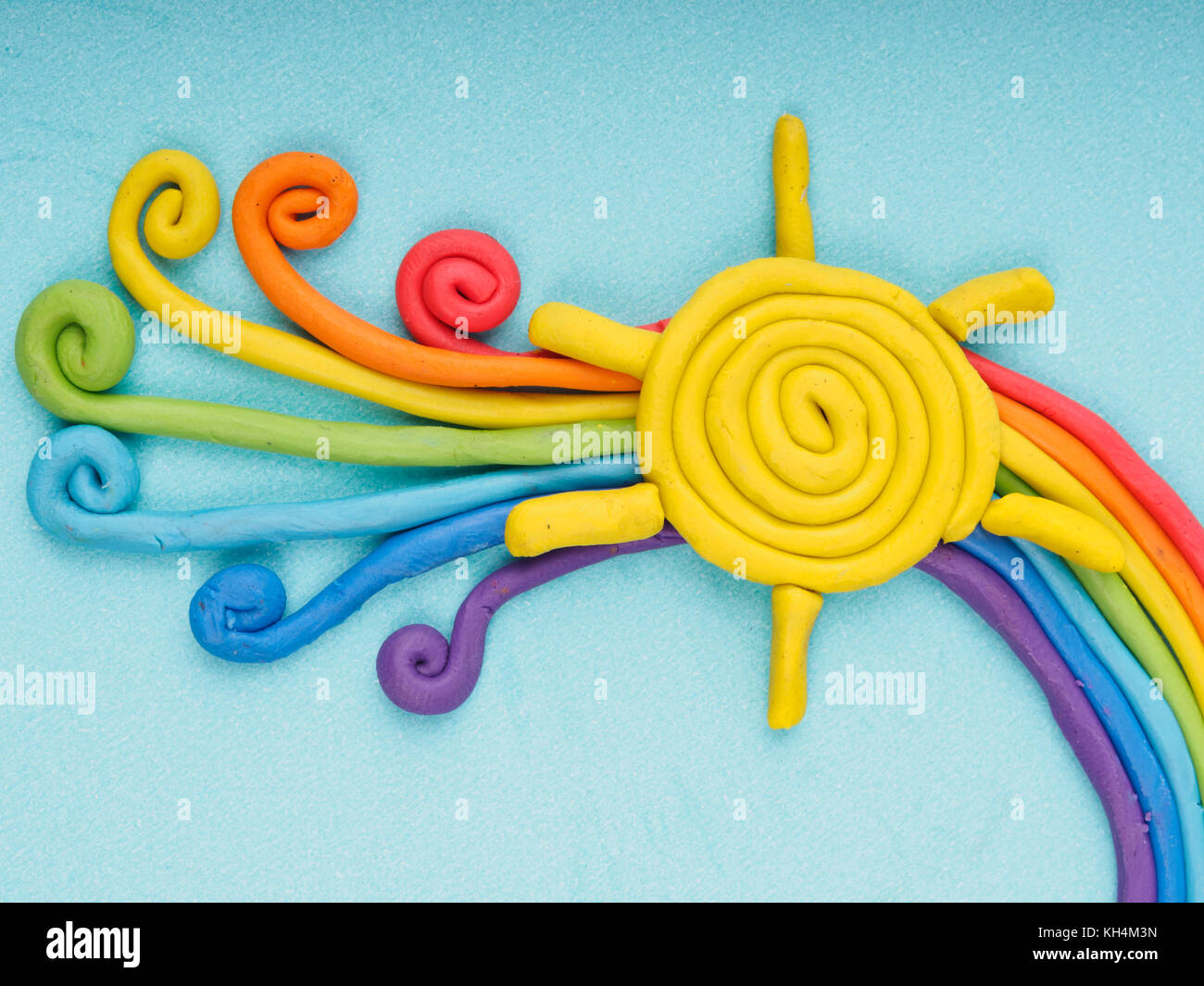 rainbow create from plasticine Stock Photo - Alamy