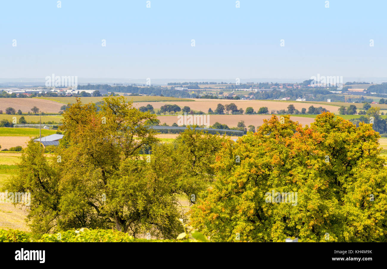 rural agricultural high angle view of Hohenlohe, a area in Southern ...