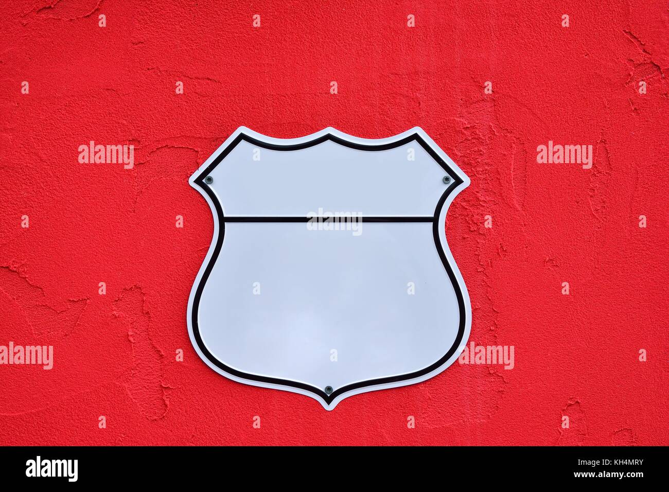 American interstate highway road shield with a white background Stock ...