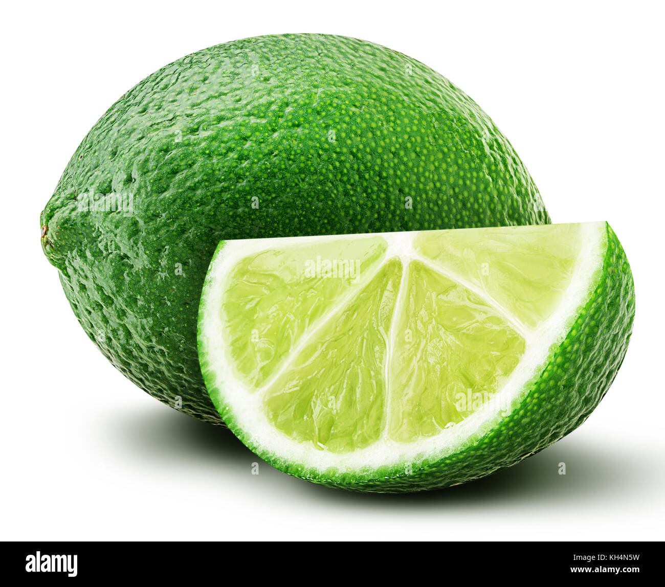 Fresh lime with slices isolated on white background Stock Photo - Alamy