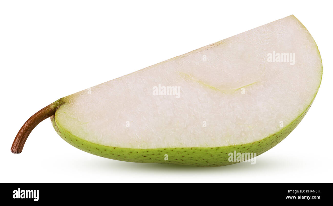 Fresh pears slice isolated on white background. Clipping Path. Full ...