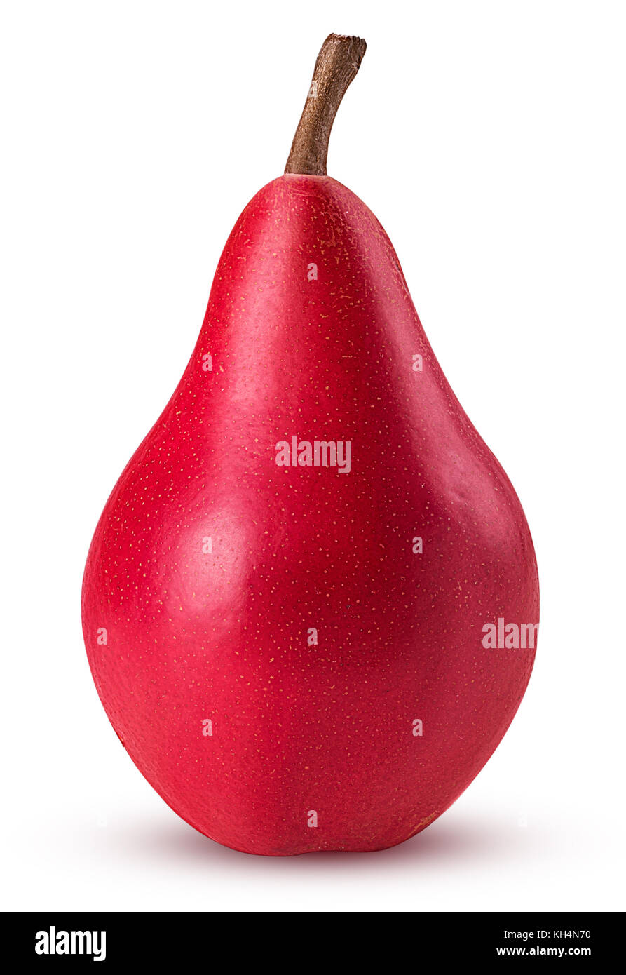 Fresh red pears isolated on white background Clipping Path. Full depth ...