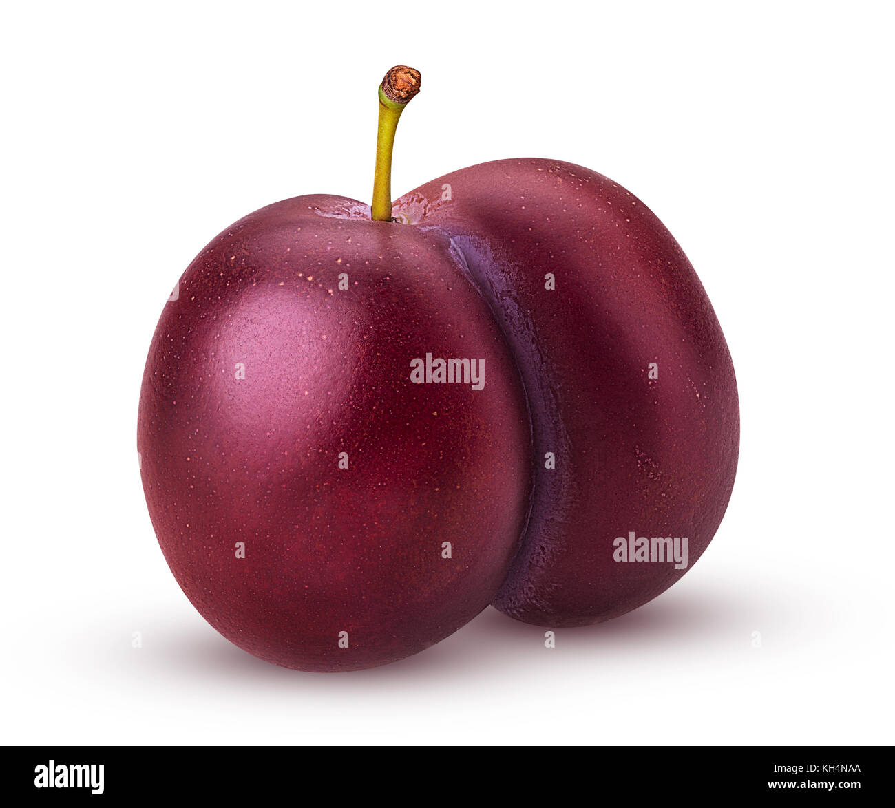 Fresh plum isolated on white background Clipping Path. Full depth of ...
