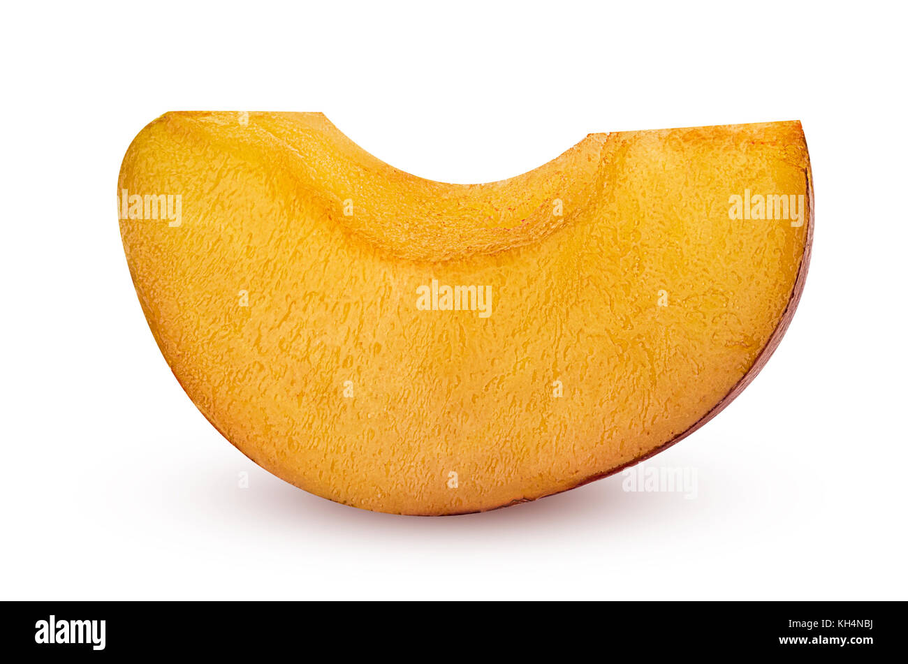 Fresh slice plum isolated on white background Clipping Path. Full depth ...
