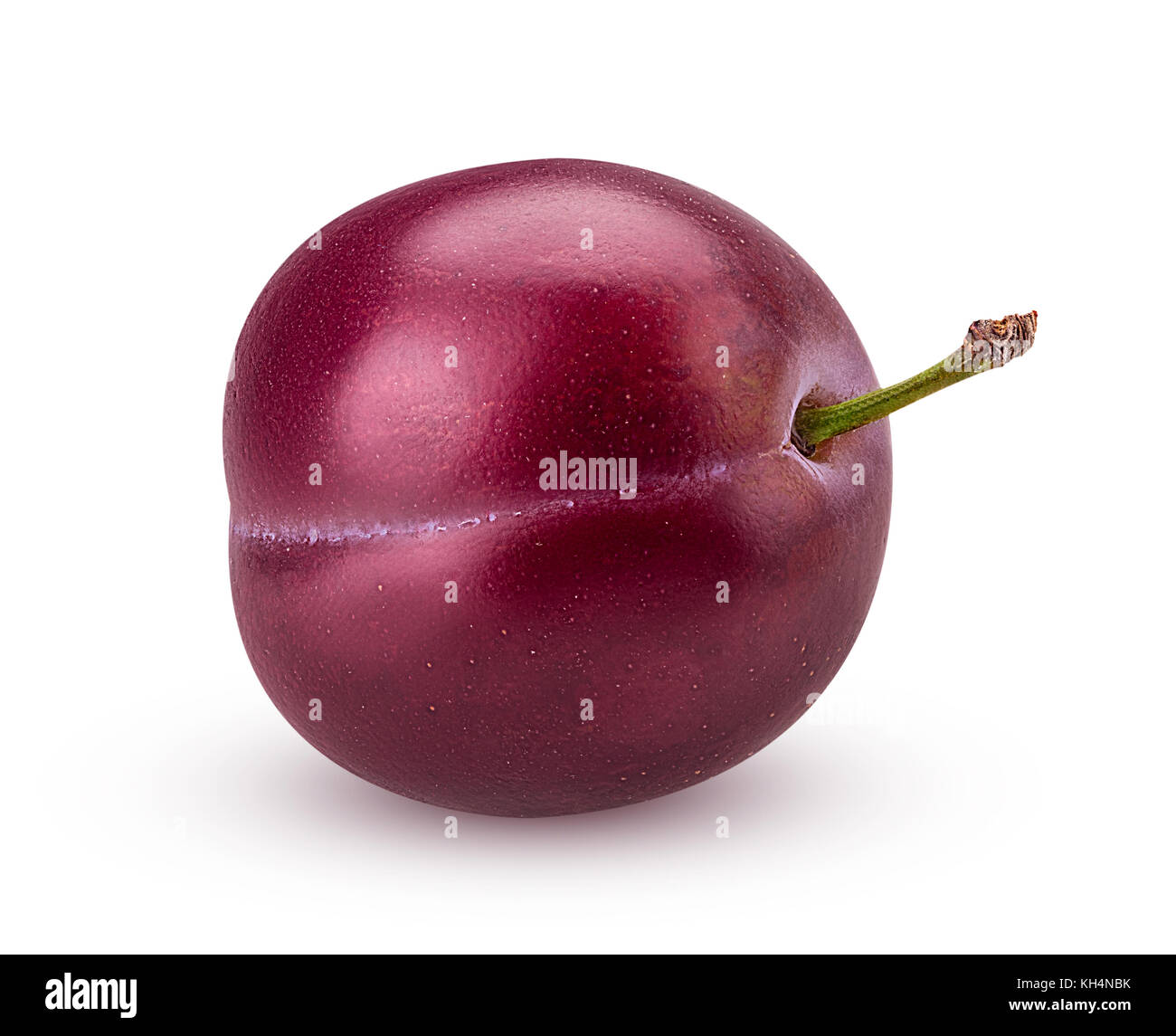 Fresh plum isolated on white background Clipping Path. Full depth of ...