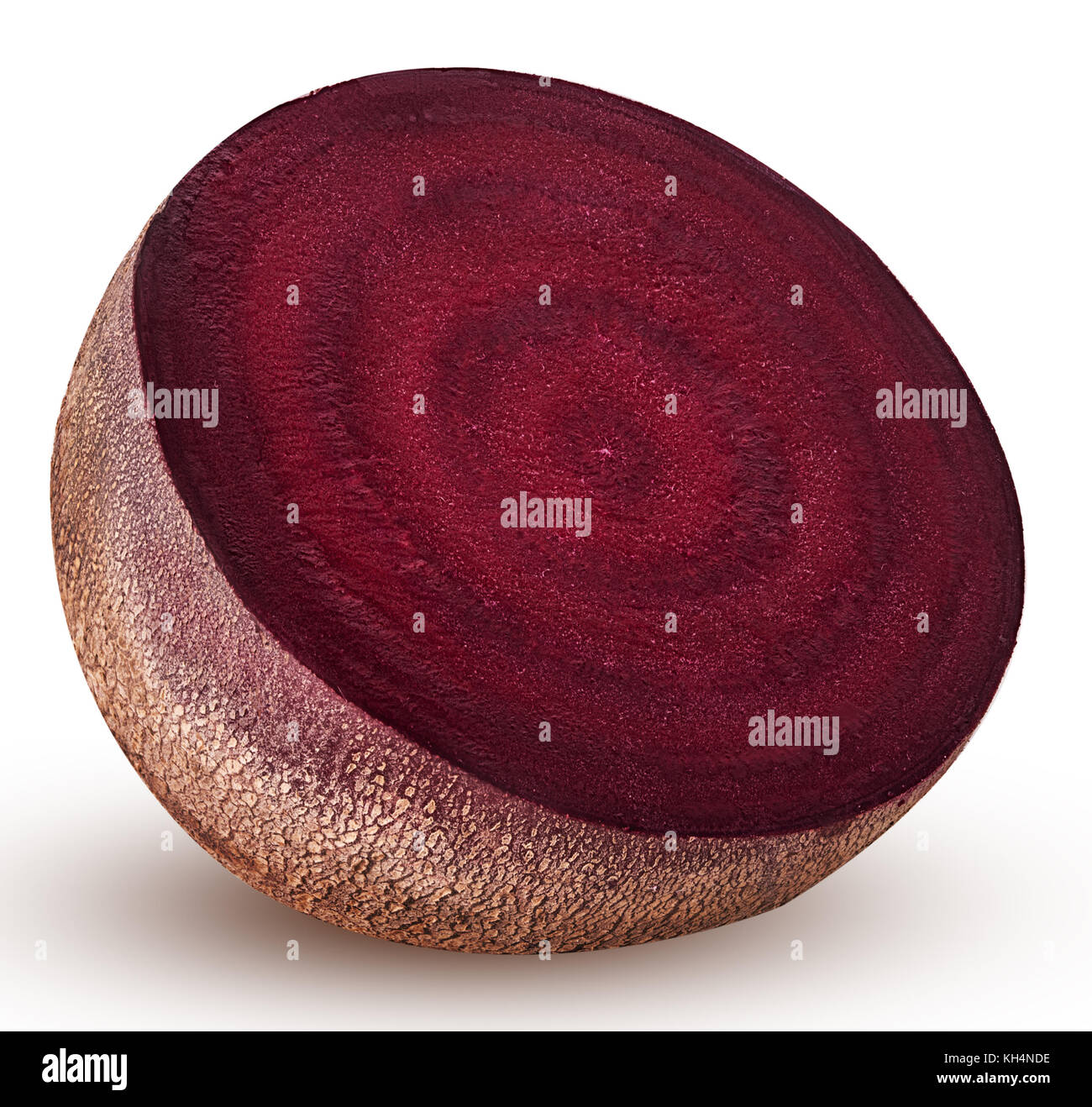 Fresh red beet root cut in half isolated on white background. Clipping ...
