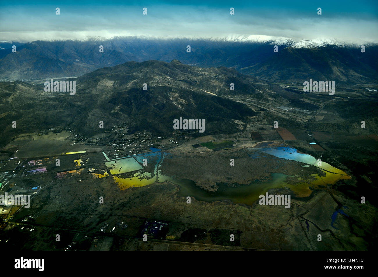 Aerial: flying over the Andes Stock Photo - Alamy