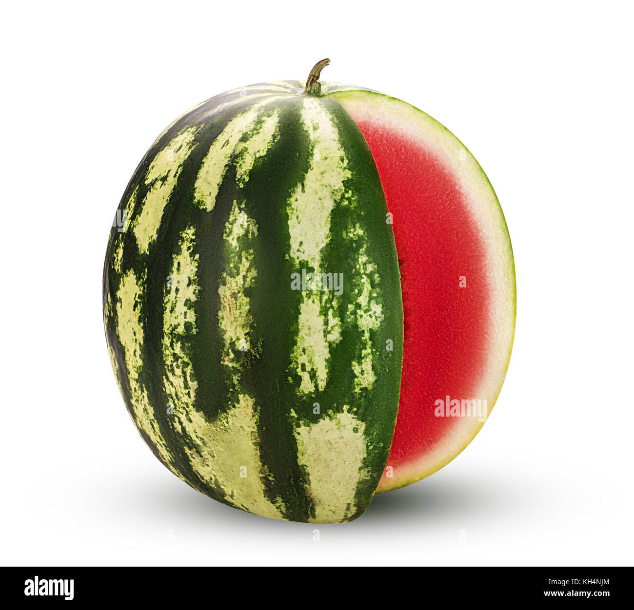 Ripe cut watermelon without ossicle isolated on white background ...
