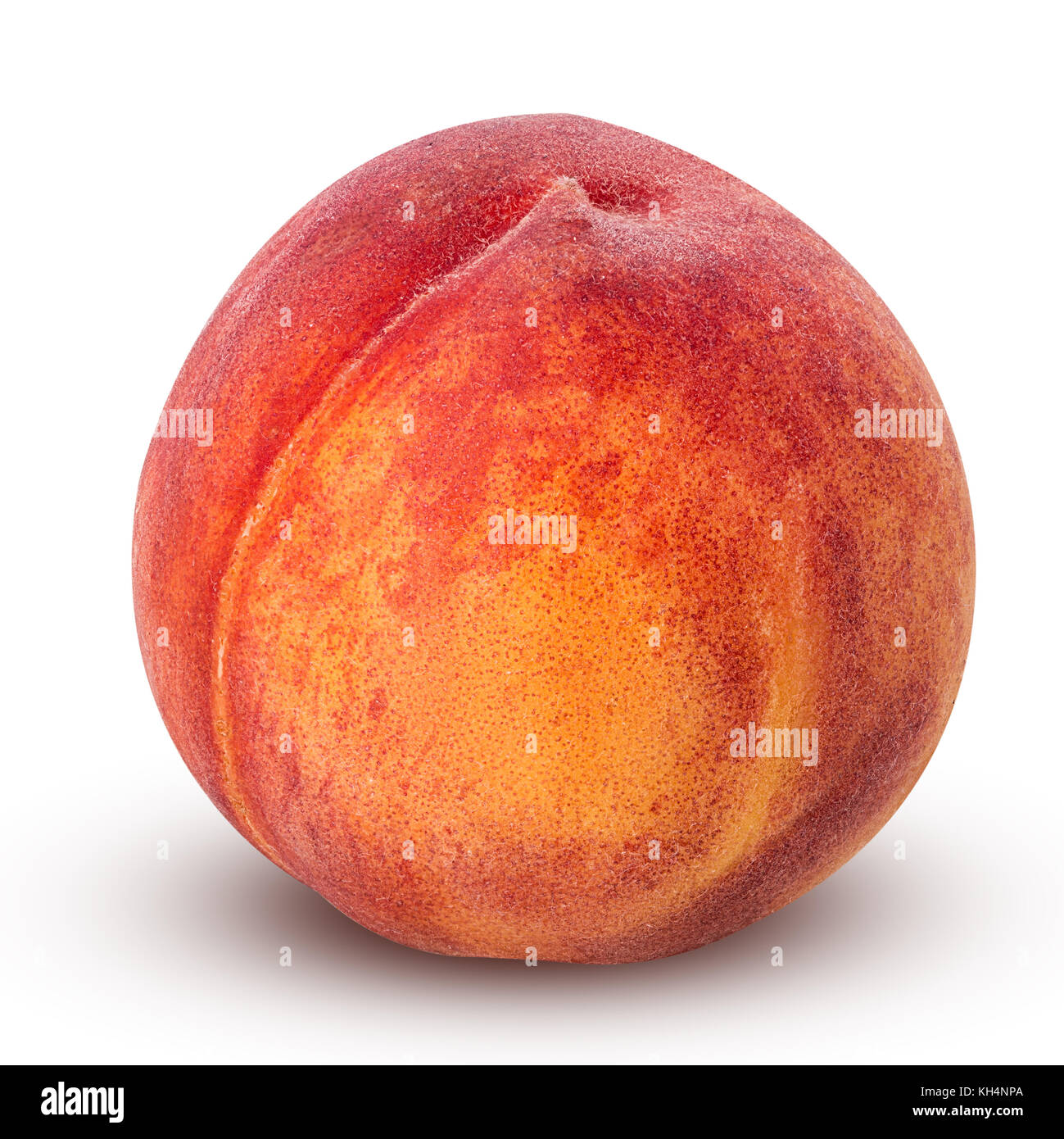 Ripe peach fruit isolated on white background. Clipping Path Stock ...
