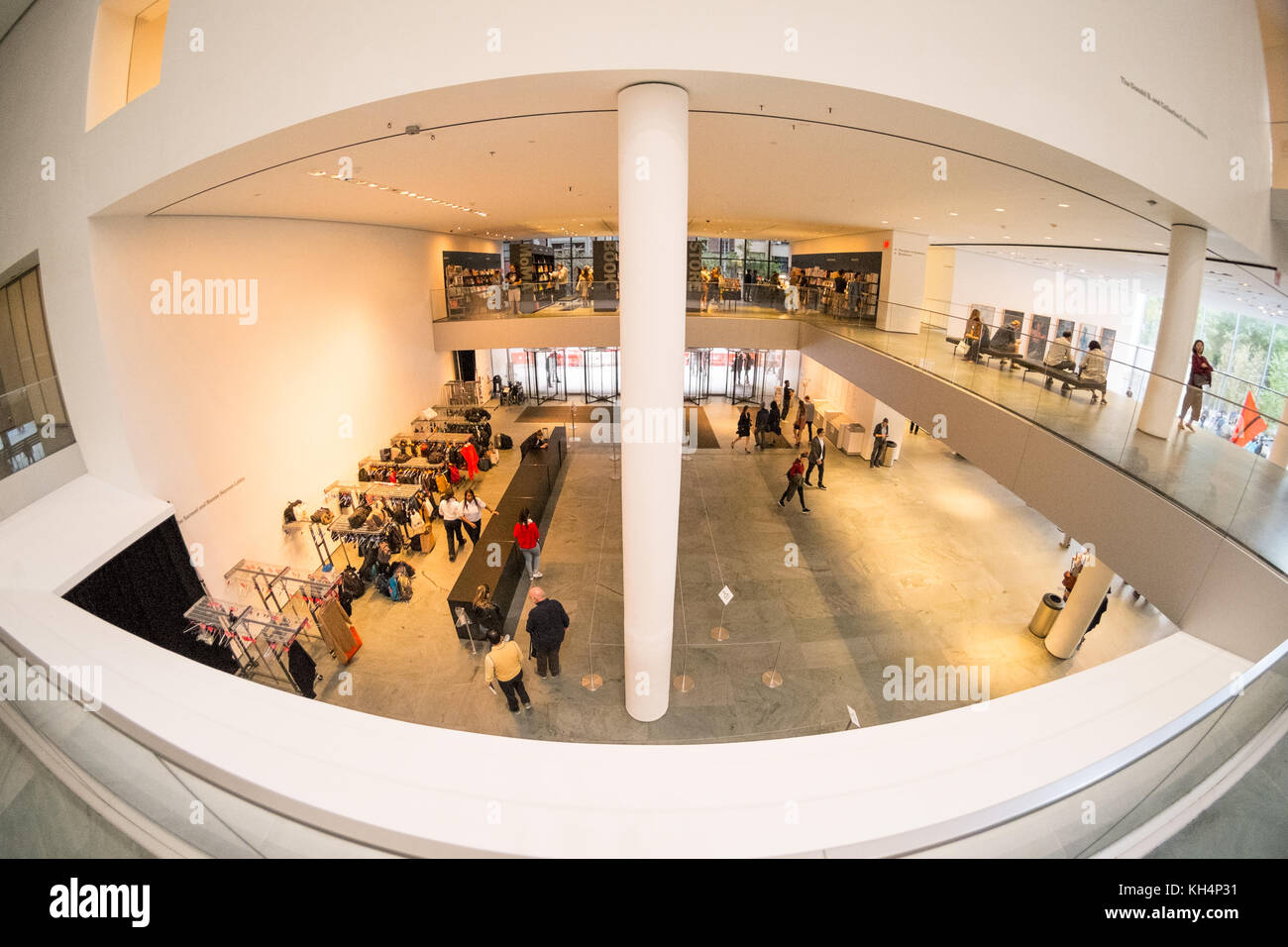 Entrance Hall and Cloakroom at the Museum of Modern Art, New York City ...