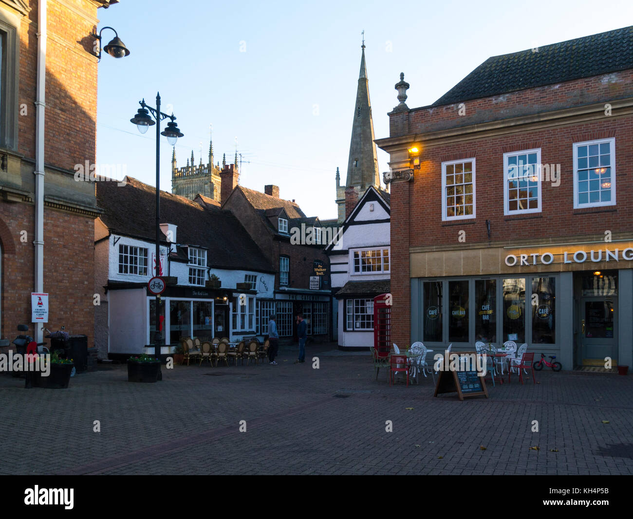 Market Place Evesham Town Centre Worcestershire England UK Stock Photo ...