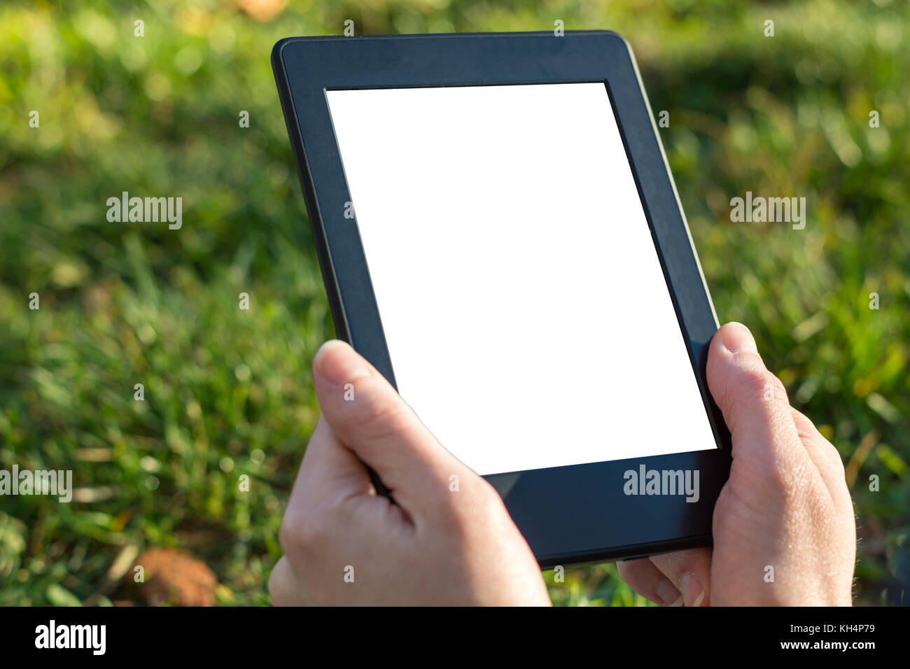 Reading ebook on a tablet hi-res stock photography and images - Alamy