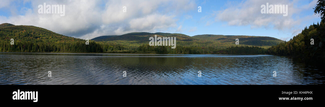 Panoramic Landscape of Lac Monroe at Mont-Tremblant Naional Park ...