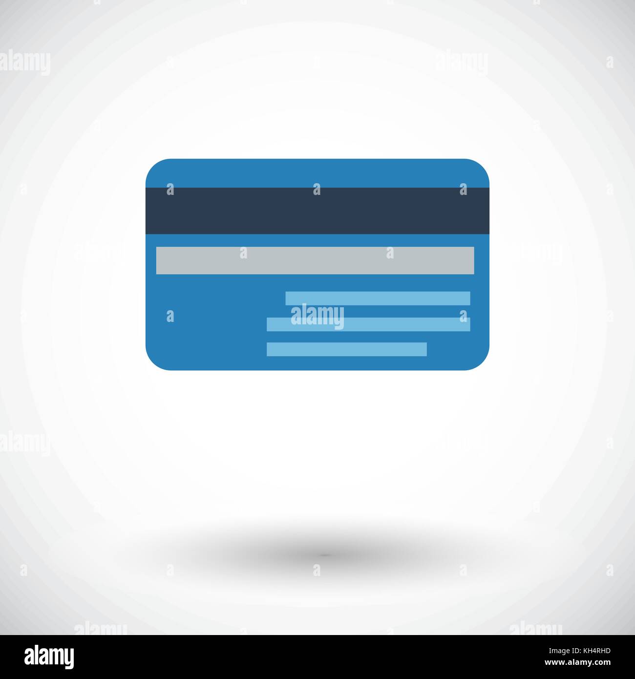 Credit card. Single flat icon on white background. Vector illustration ...