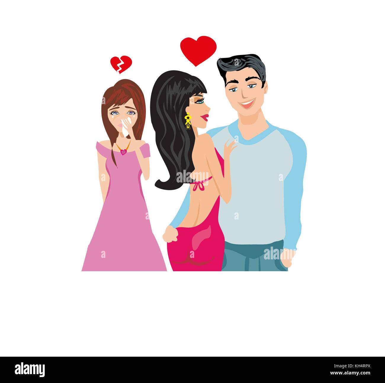 Jealous women Stock Vector Images - Alamy