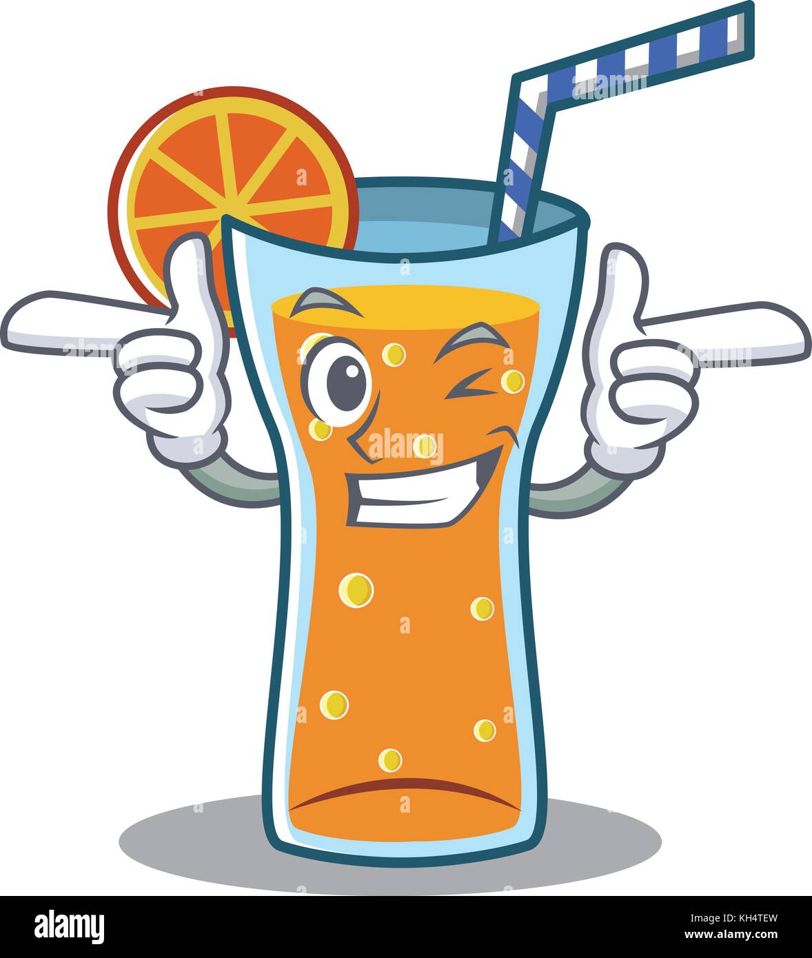 Wink character cartoon glass Stock Vector Images - Alamy