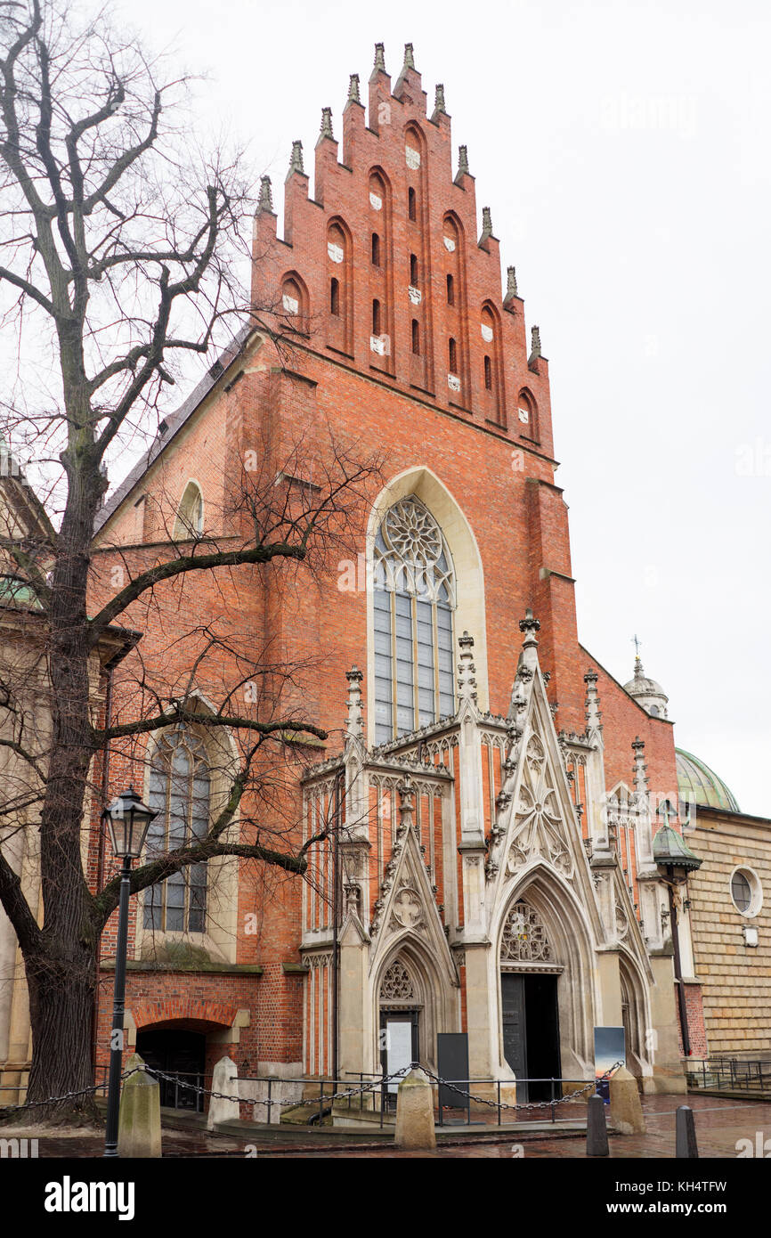 Gothic church in Krakow city center, Poland, Europe Stock Photo - Alamy