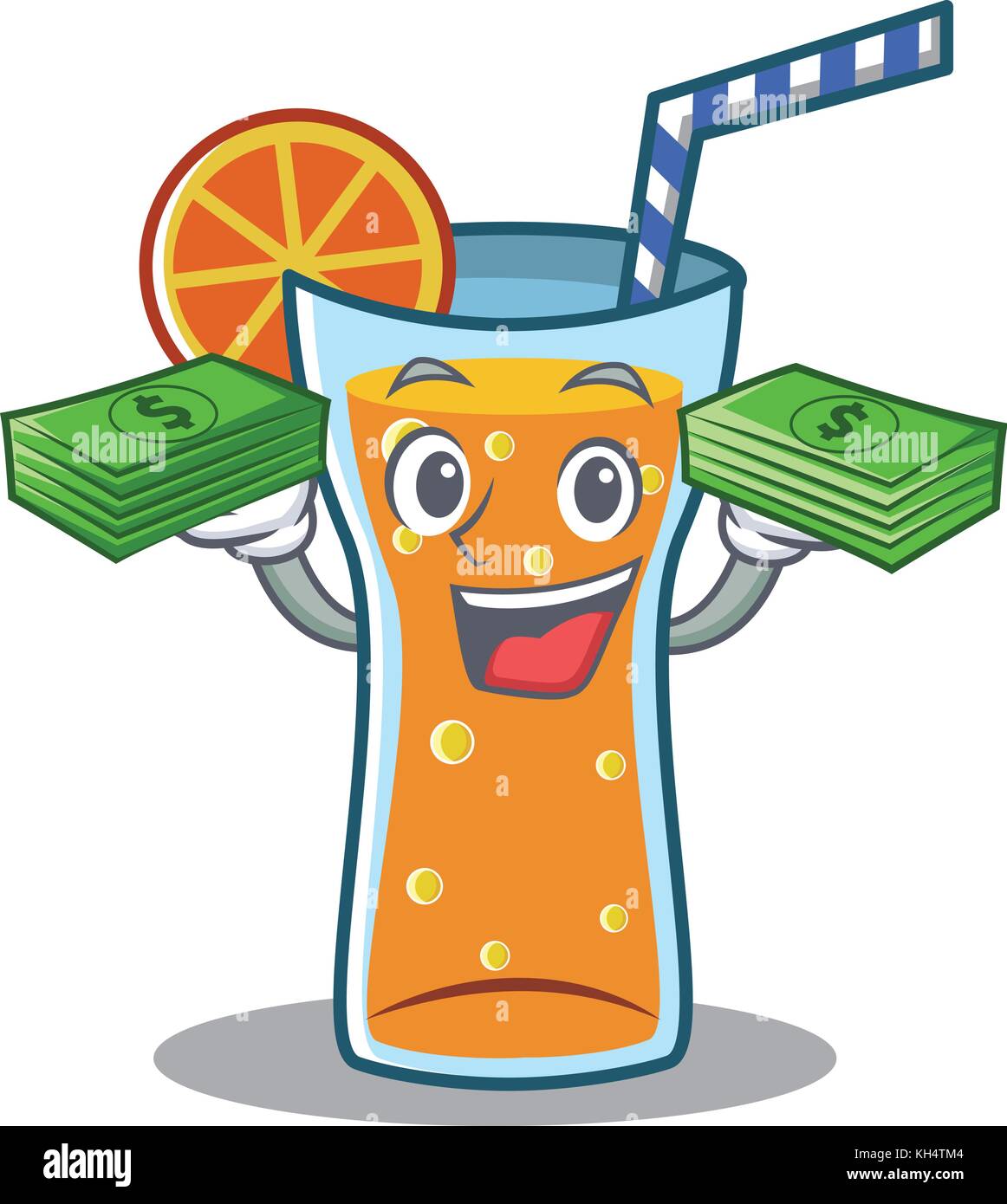 With money cocktail character cartoon style Stock Vector Image & Art ...
