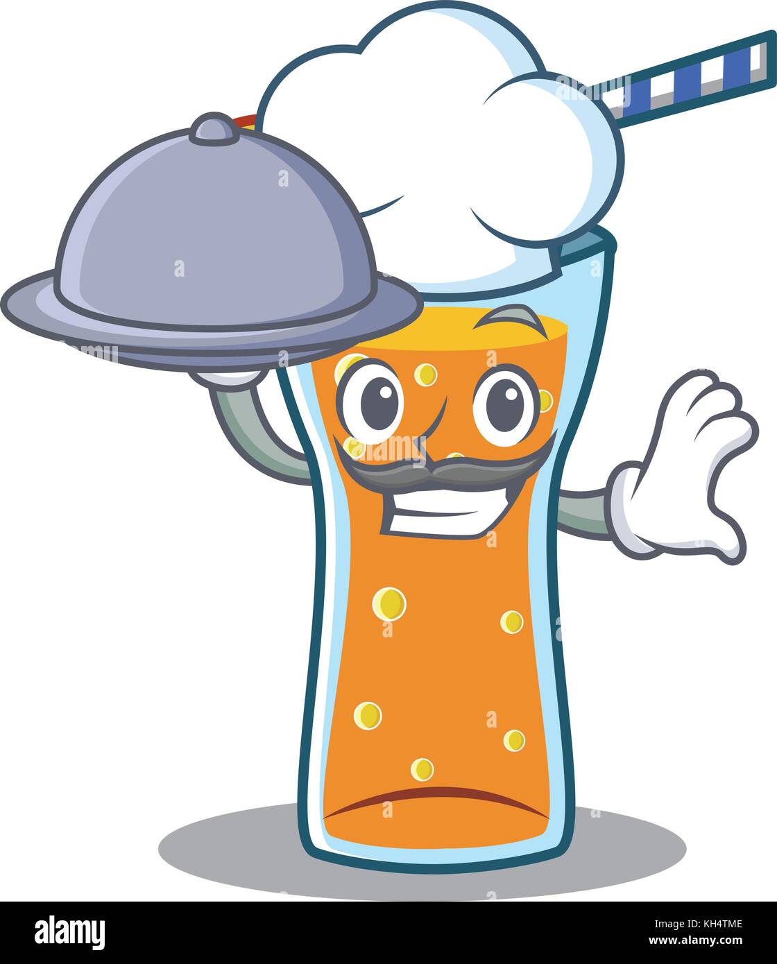 Chef with food cocktail character cartoon style Stock Vector Image ...