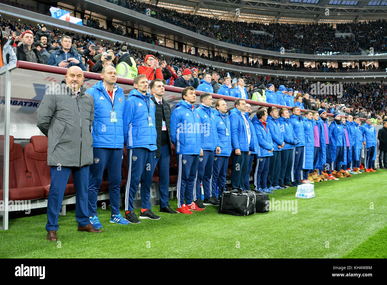 Moscow, Russia - November 11, 2017. Russian national football team ...