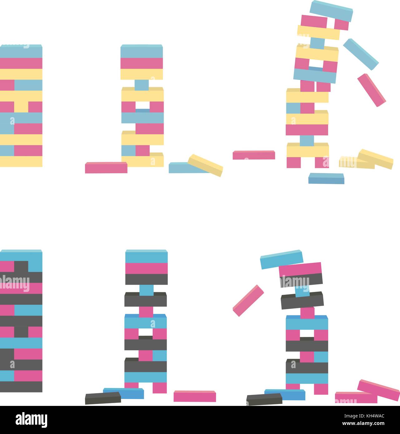 Set of Jenga. Wooden block game Stock Vector Art & Illustration, Vector ... Set of Jenga. Wooden block game Stock Vector Art & Illustration, Vector ...