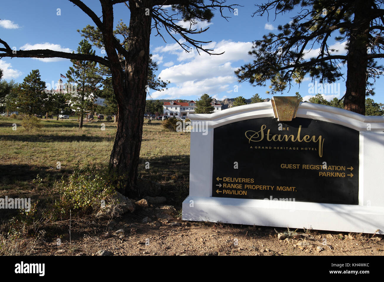 The historic Stanley Hotel in Estes Park, Colorado Stock Photo - Alamy