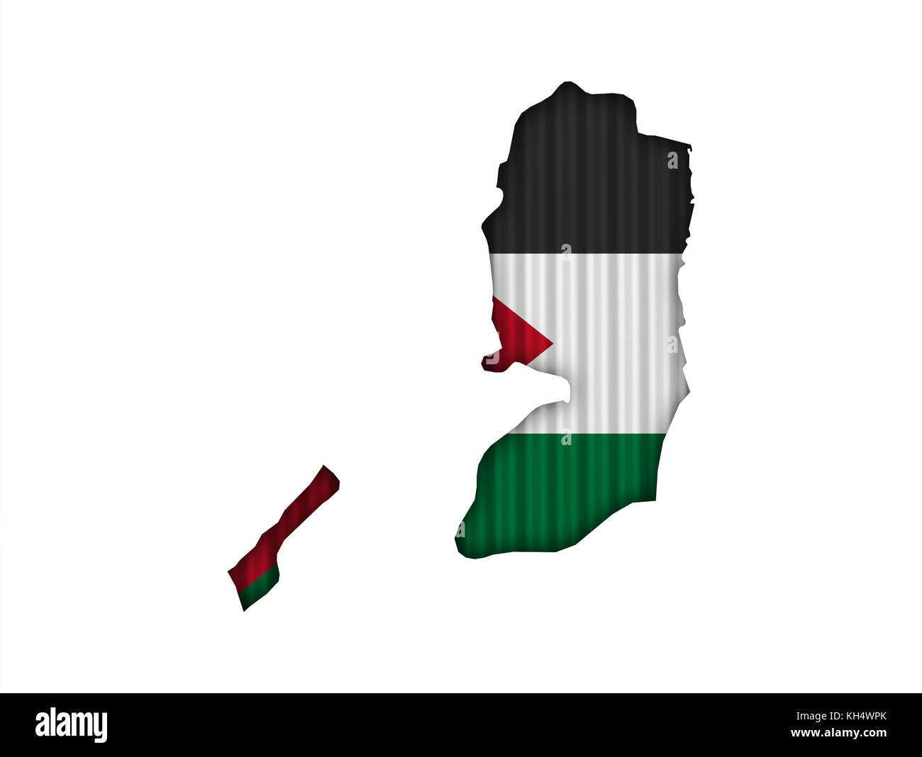 Map and flag of Palestine on corrugated iron Stock Photo - Alamy