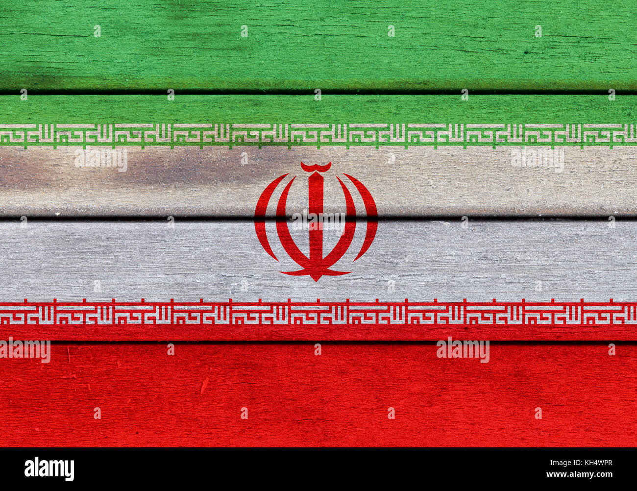 Illustration of Islamic Republic of Iran flag over a wood surface Stock ...