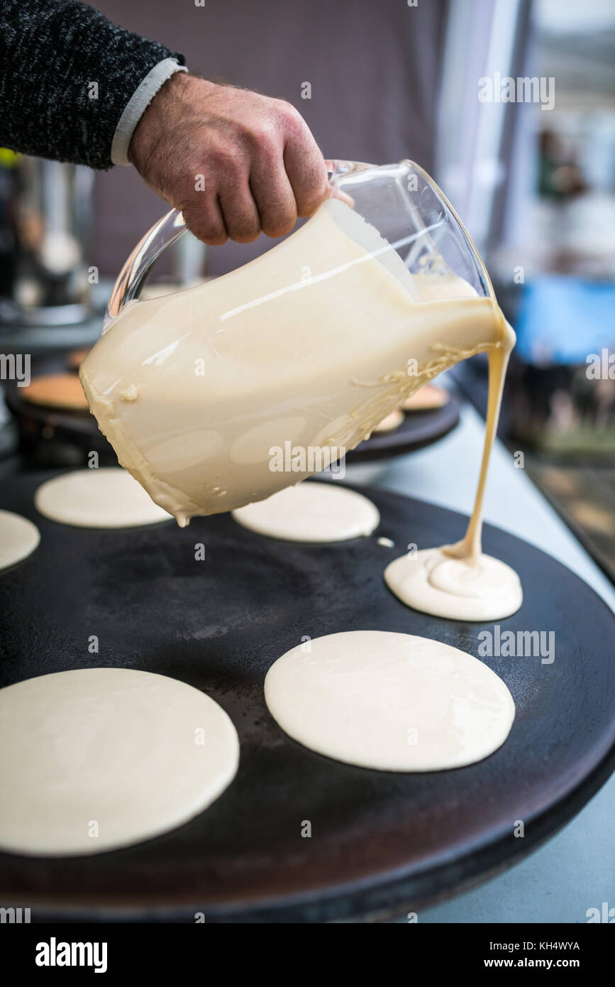 Making selling pancakes market in hi-res stock photography and images ...